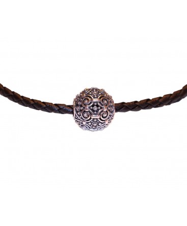 Grosse perle Viking en Argent