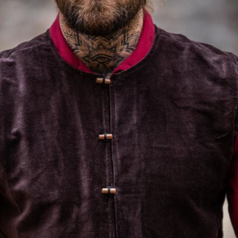 POURPOINT MEDIEVAL EN VELOURS - HEINRICH